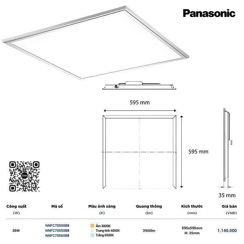 Đèn LED Panel Panasonic 600x600 - 36W